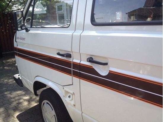 Zen Graphics - Auto sleeper T25 / T3 restoration Decals / Stripes BROWN