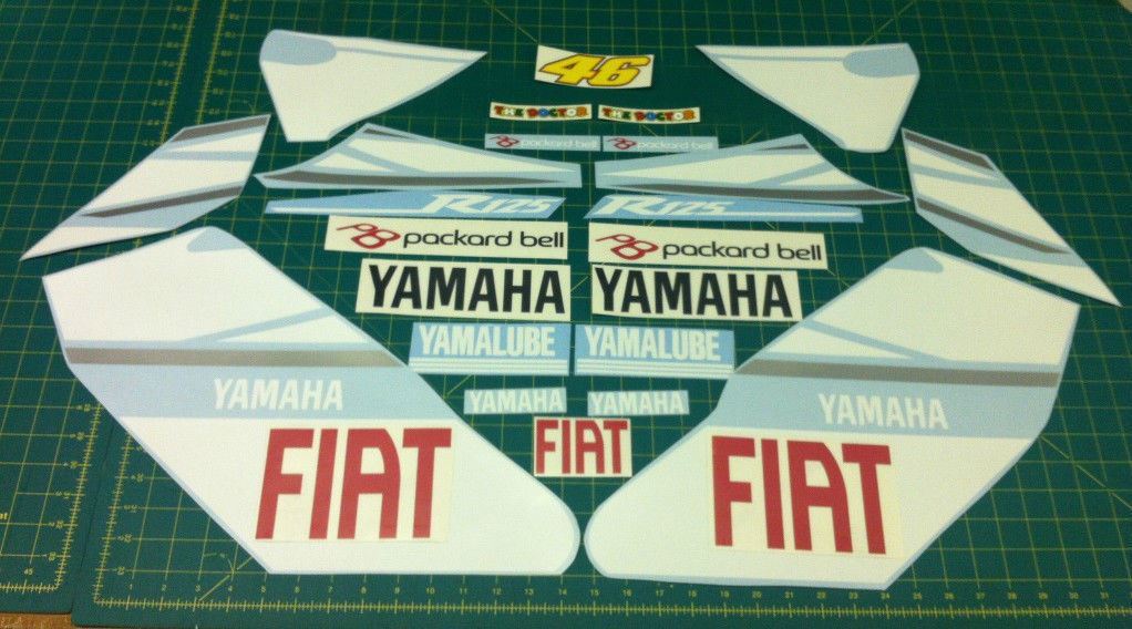 Zen Graphics - Yamaha YZF-R125 Fiat Rossi moto GP Decals / Sticker kit