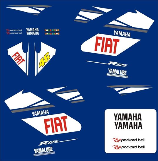 Zen Graphics - Yamaha YZF-R125 Fiat Rossi moto GP Decals / Sticker kit