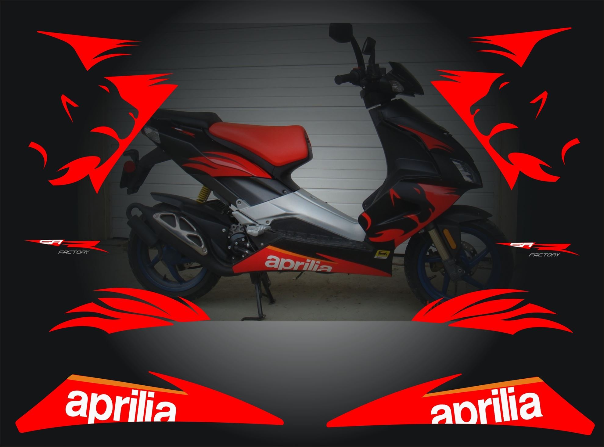 Zen Graphics - Aprilia SR 50R 2009 Factory Replacement Decals / Stickers