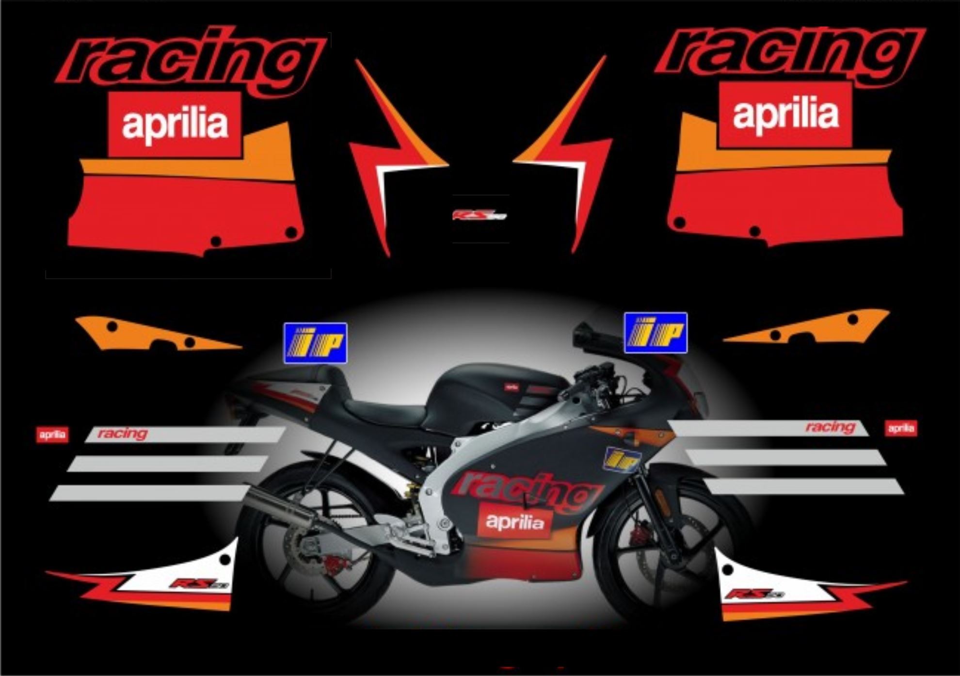 Zen Graphics - Aprilia classic RS50 2002 Replacement Decals / Stickers