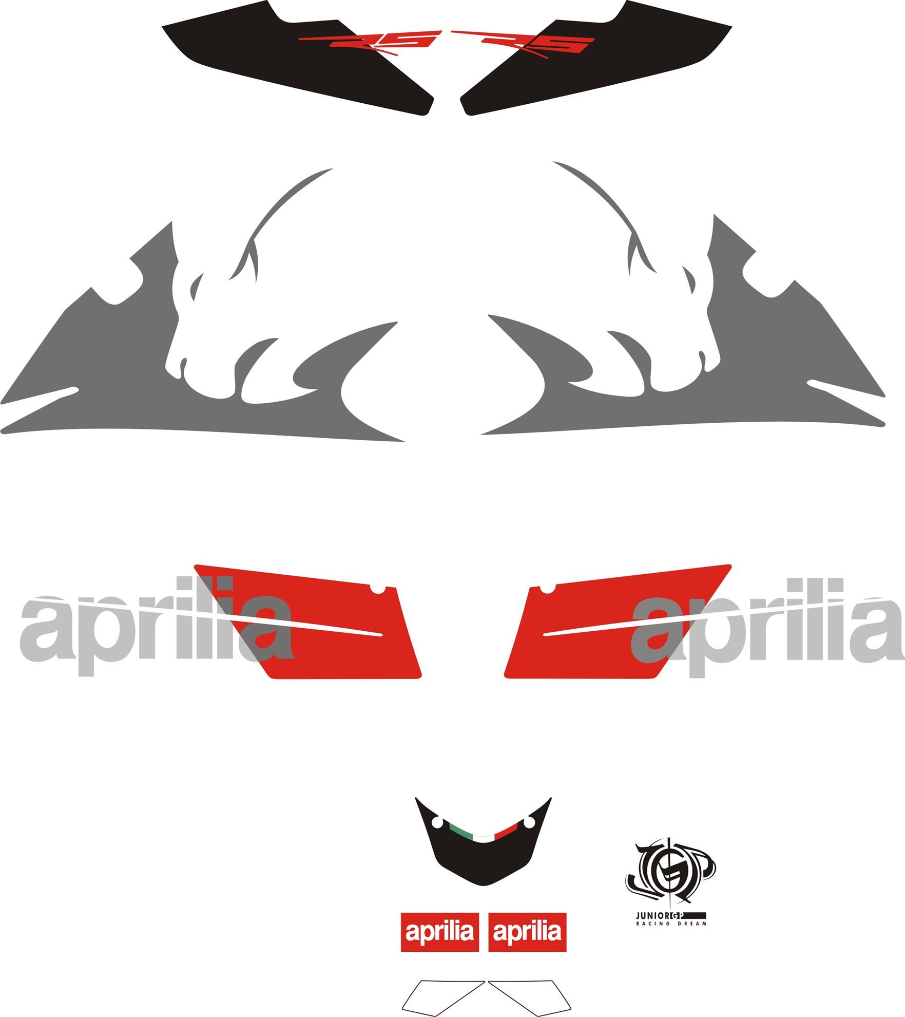 Zen Graphics - Aprilia RS50 2007 Replacement Decals / Stickers