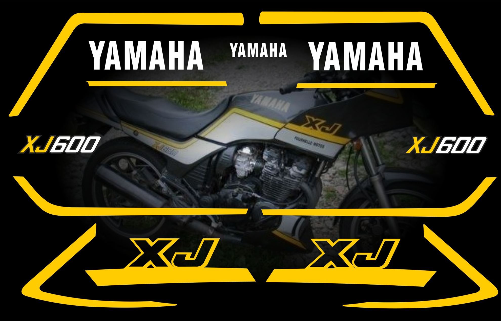 Zen Graphics - Yamaha XJ600 replacement Decals / Stickers