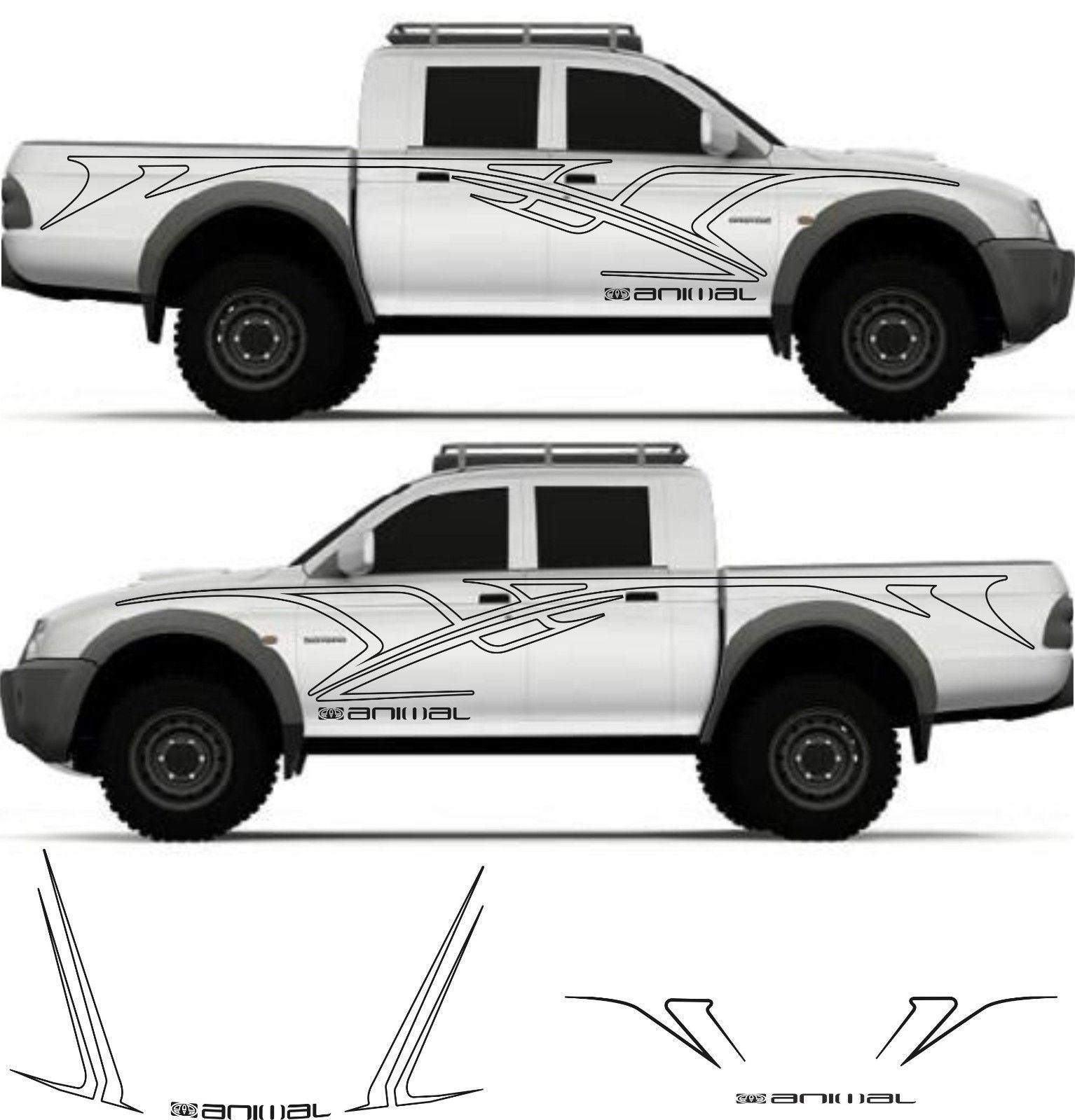 Zen Graphics - Mitsubishi L200 Animal Graphics / Stickers