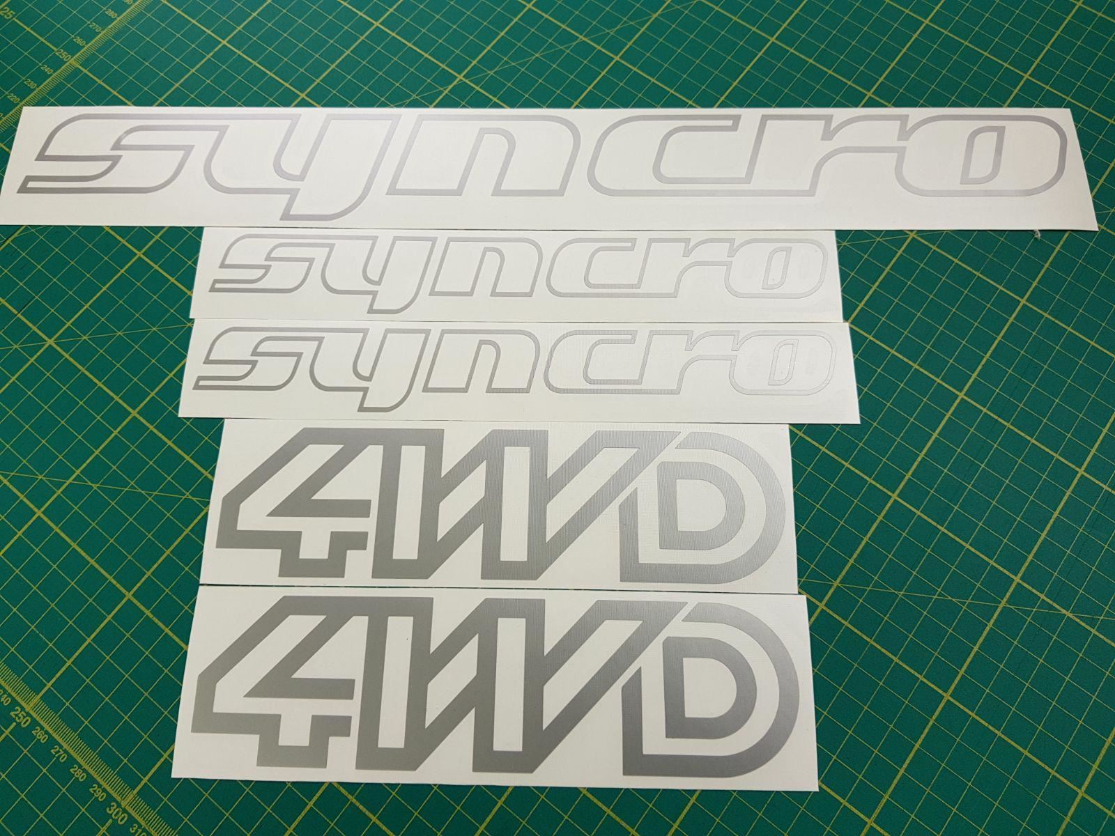 Zen Graphics - T3 / T25 Syncro 4WD restoration Decals / Stickers