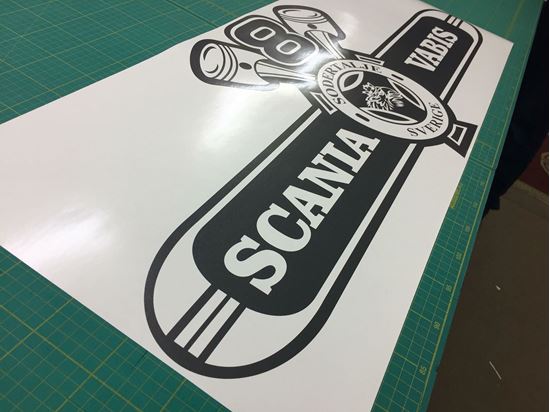Zen Graphics - "Scania V8 Vabis" panel Decal / Sticker