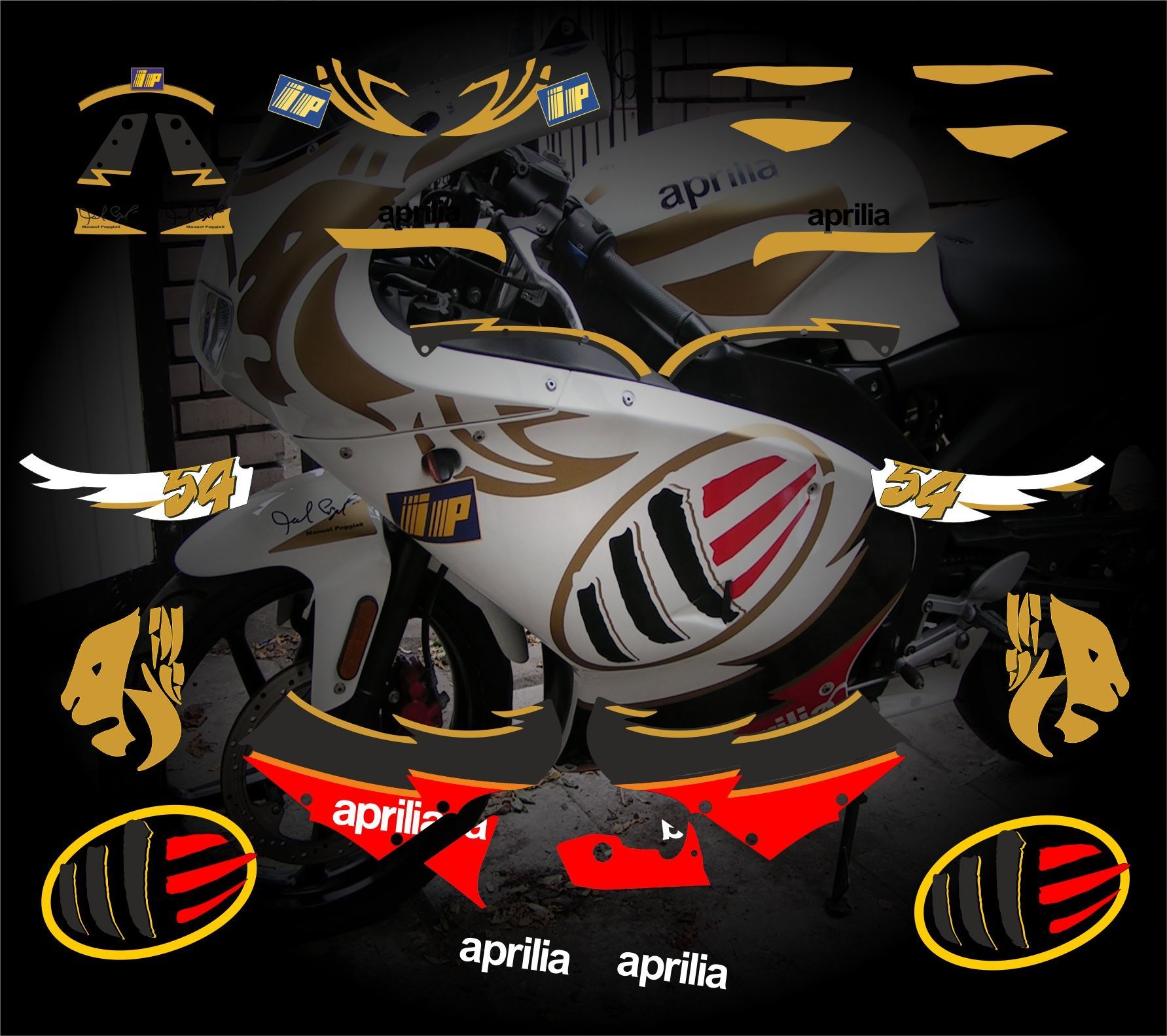 Zen Graphics - Aprilia RS 50 / 125 1999 - 2005 Replacement Decals ...