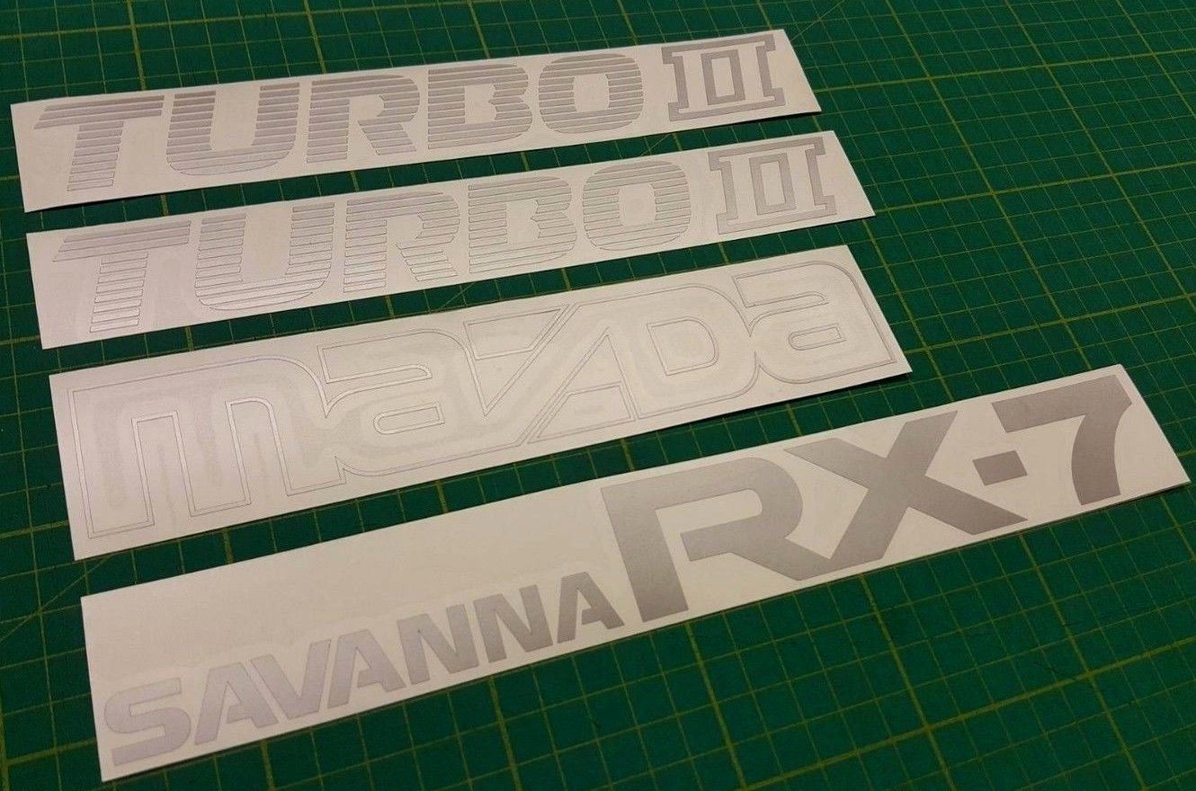 Zen Graphics - Mazda Savann RX-7 replacement rear & side Decals / Stickers