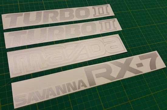 Zen Graphics - Mazda Savann RX-7 replacement rear & side Decals / Stickers