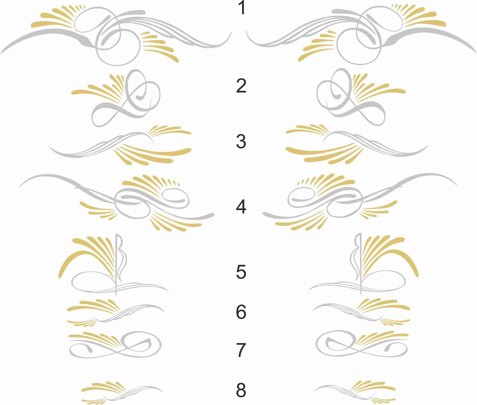 Zen Graphics - Goldwing GL1200 / GL1800 / GL1500 Scroll Decals / Stickers
