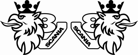 Zen Graphics - "Scania V8" general Panel Decals / Stickers