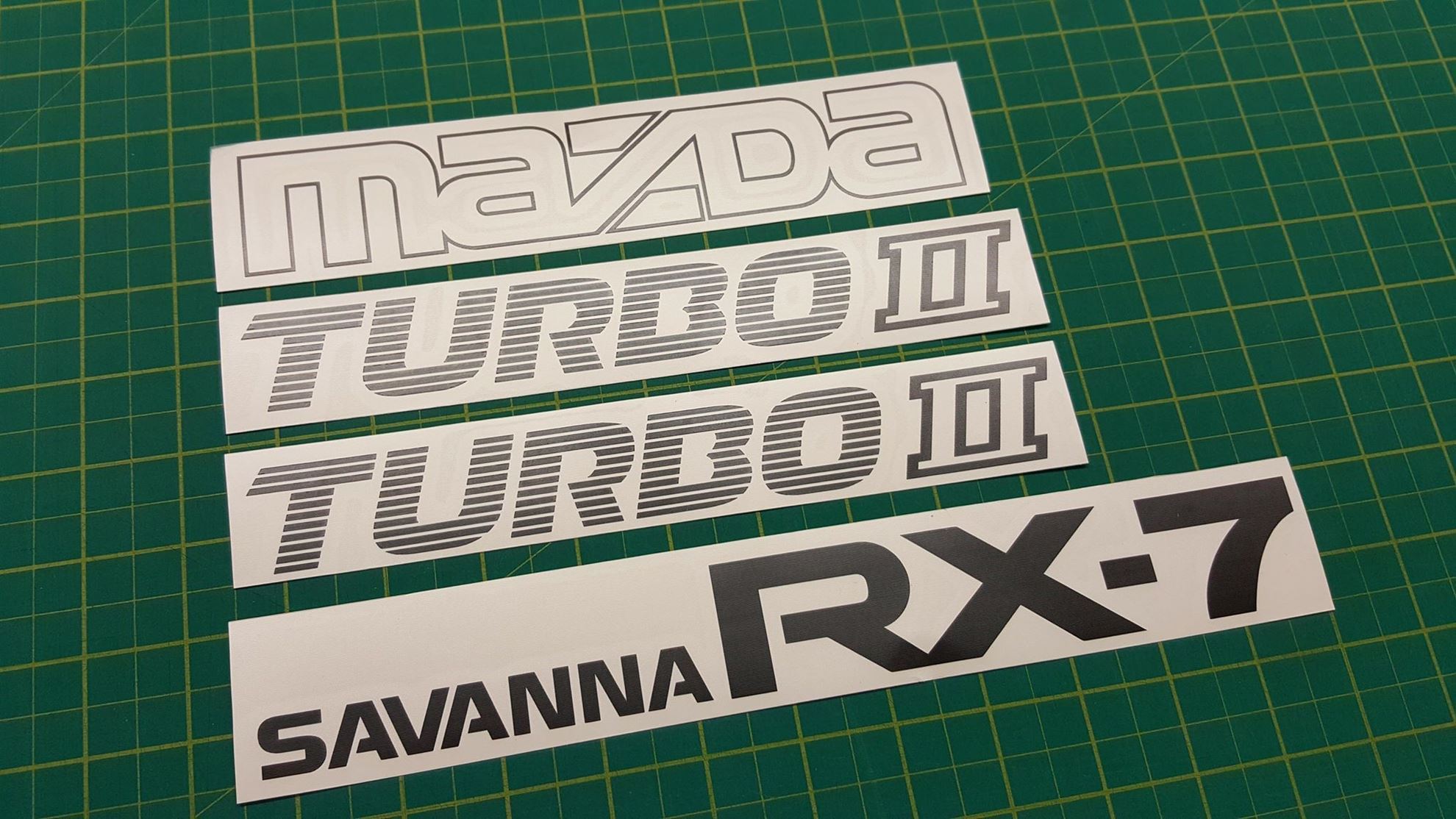 Zen Graphics - Mazda Savann RX-7 replacement rear & side Decals / Stickers