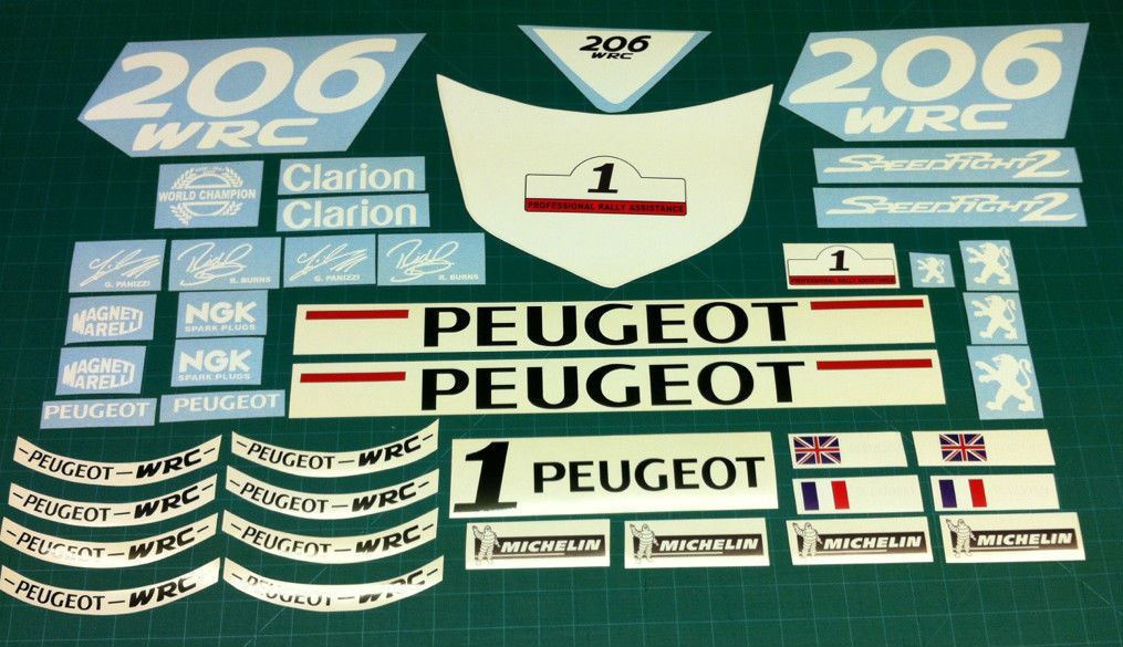 Zen Graphics - Peugeot Speed Fight 206 WRC replacement Decals / Stickers