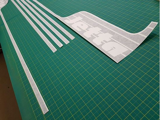 Zen Graphics - VW Jetta MK2 side Stripes and rear quarter "Jetta" Stickers