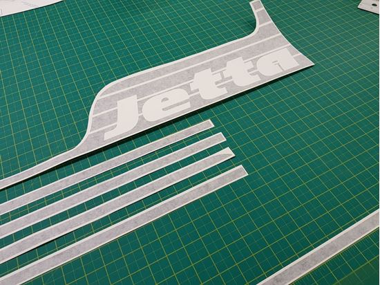 Zen Graphics - VW Jetta MK2 side Stripes and rear quarter "Jetta" Stickers