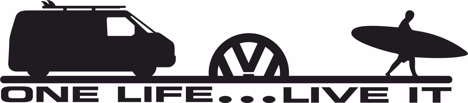 Zen Graphics - VW Camper T4 "One Life Live it" Decal / Sticker