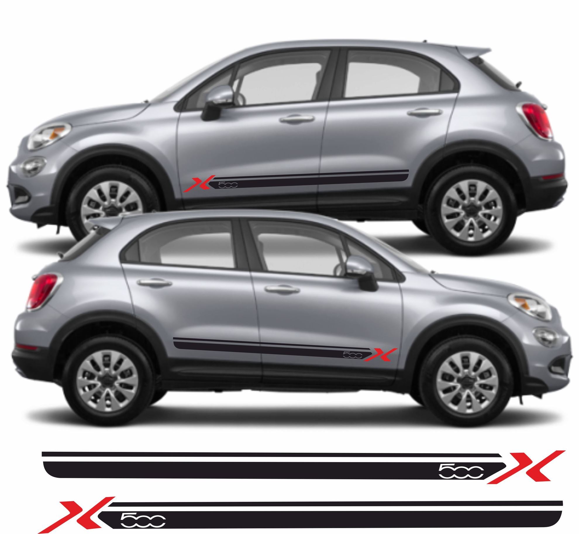 Zen Graphics - Fiat 500X side Stripes / Stickers