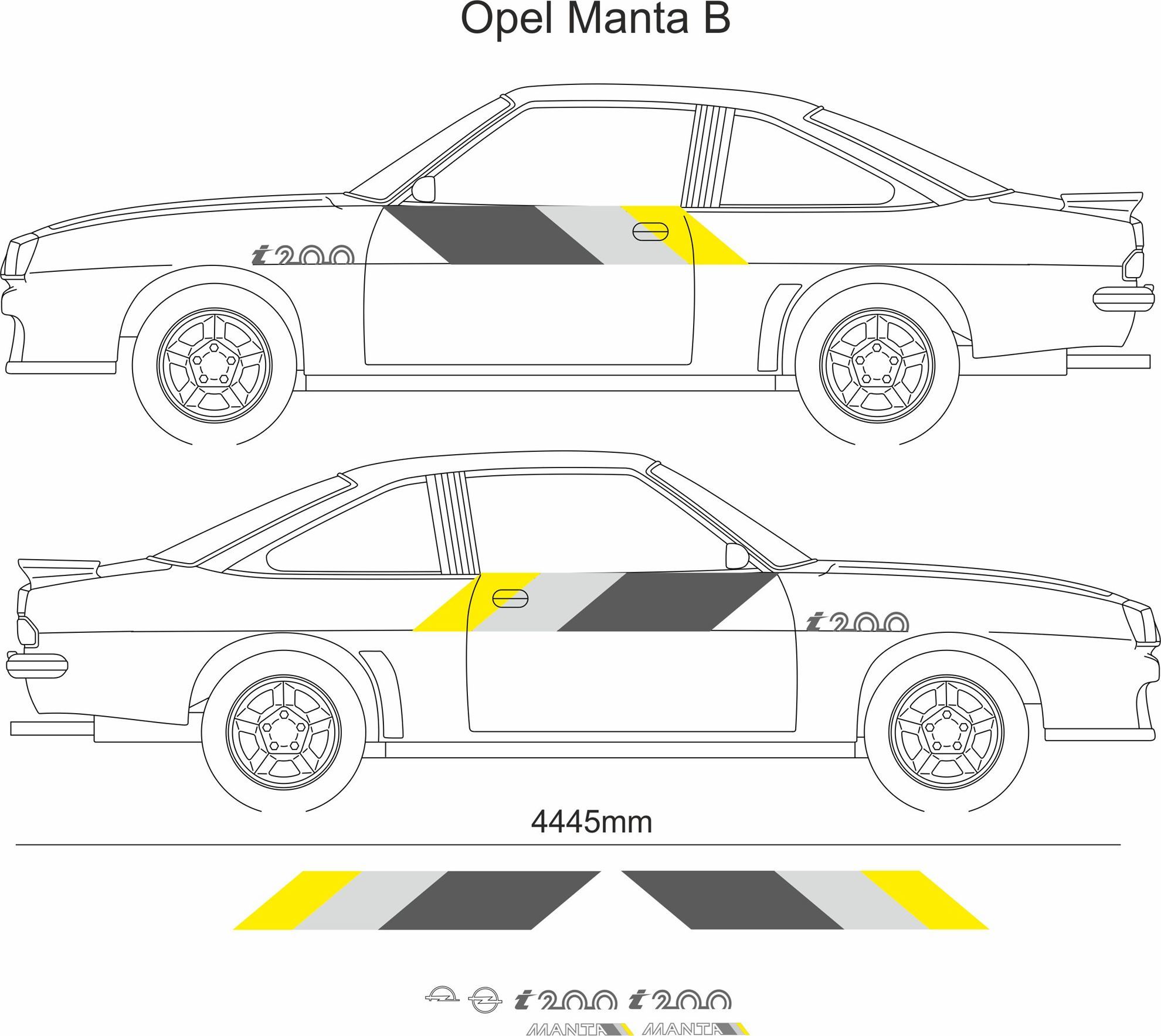 Zen Graphics - Opel Manta B i200 full restoration Decals / Stickers
