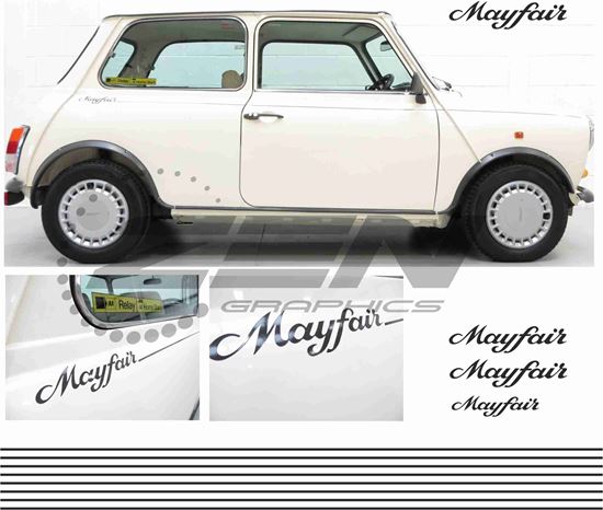 Zen Graphics - Mini Mayfair replacement side & rear Decals and Stripes