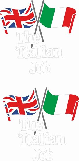 Zen Graphics - Mini The Italian Job Decals / Stickers (White)