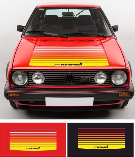 Zen Graphics - MK2 Golf / Jetta "Kamei" Bonnet fade Stripes / Sticker