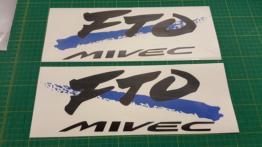 Zen Graphics - Mitsubishi FTO Mivec replacement side Decals / Stickers