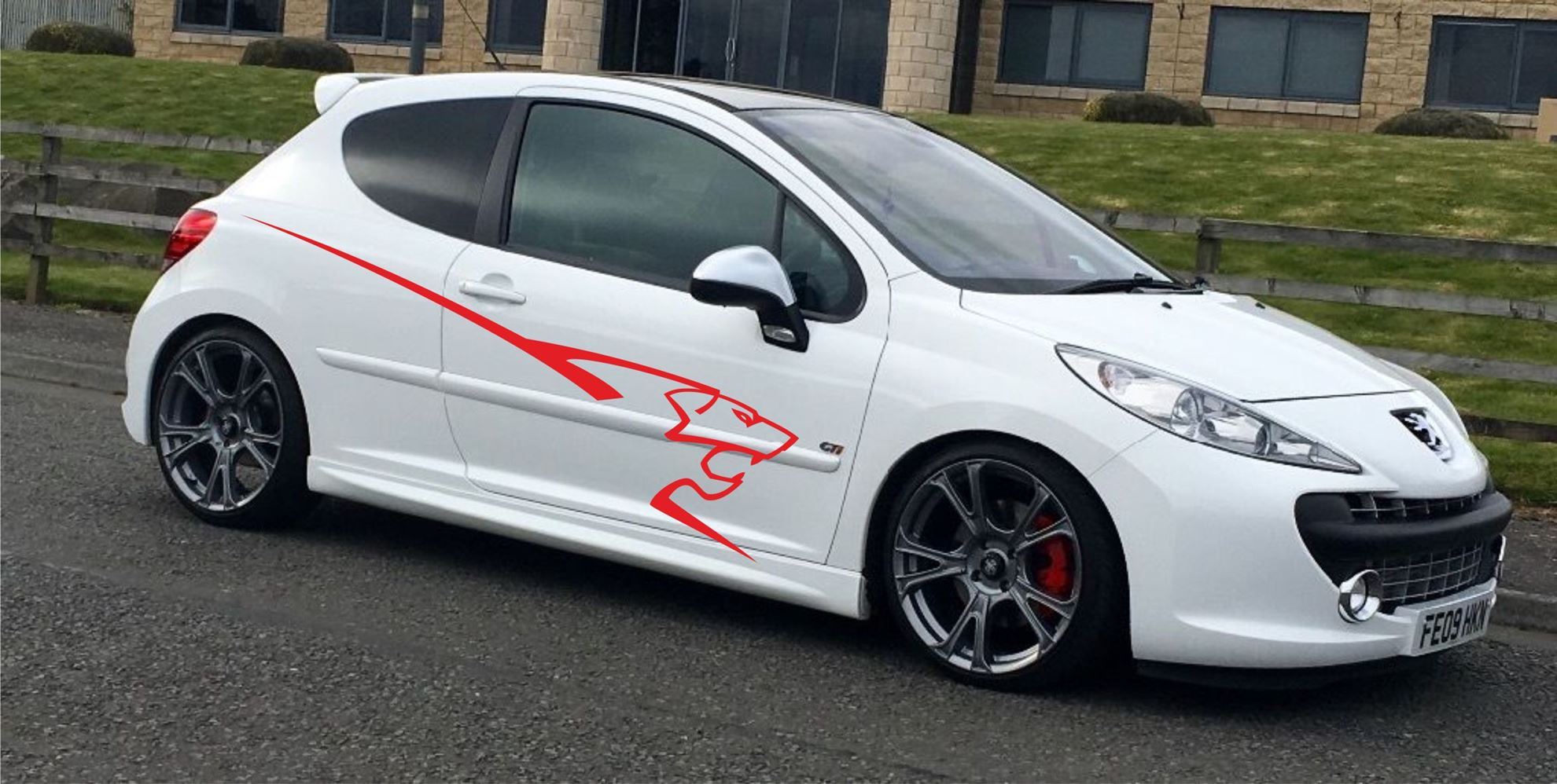 Zen Graphics - Peugeot 207 side lion Graphics / Stickers