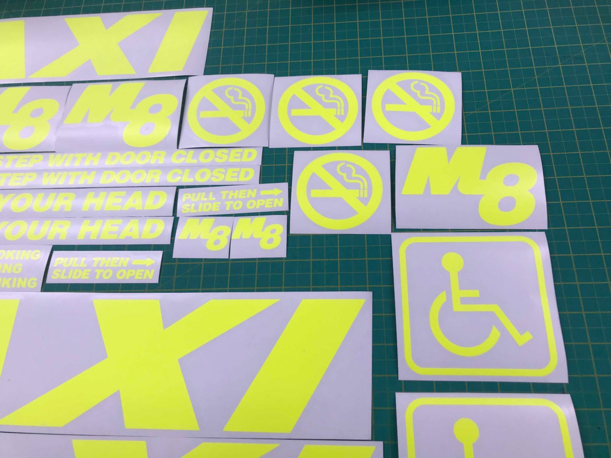 Zen Graphics - Mercedes Vito M8 Taxi Minicab FLOURESCENT Graphics ...