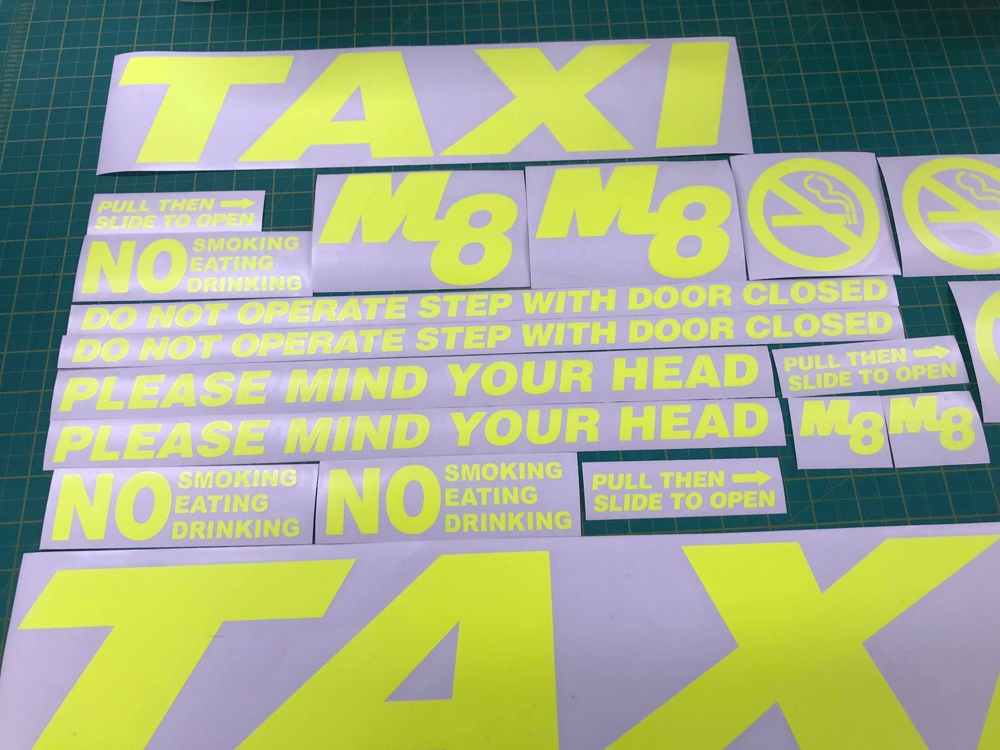 Zen Graphics - Mercedes Vito M8 Taxi Minicab FLOURESCENT Graphics ...