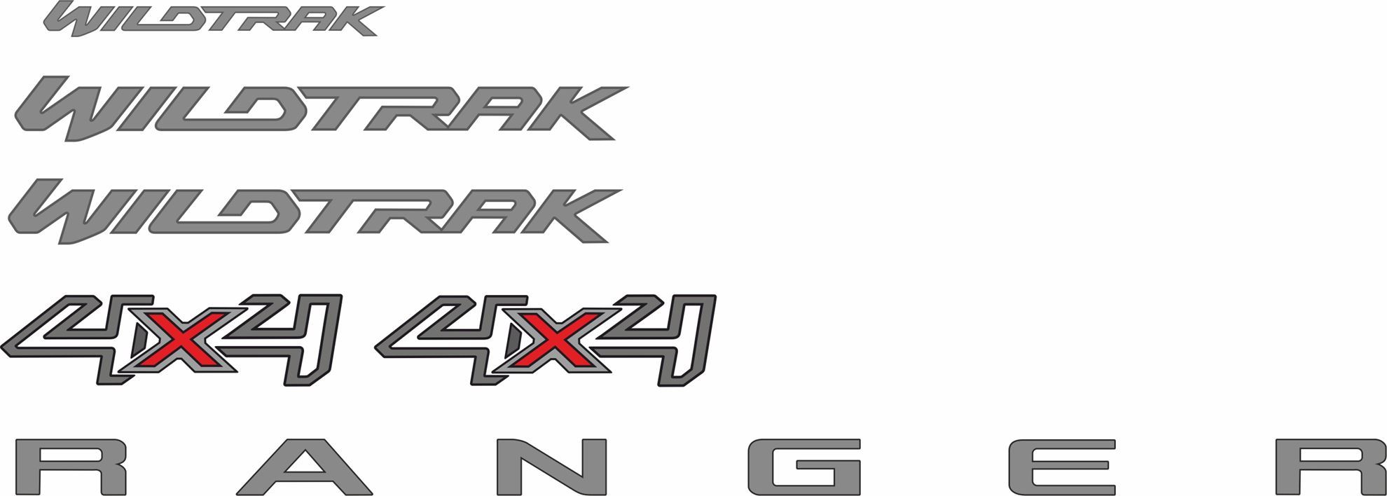 Zen Graphics - Ford Ranger Wildtrak 2018 - 21 full replacement Decals ...