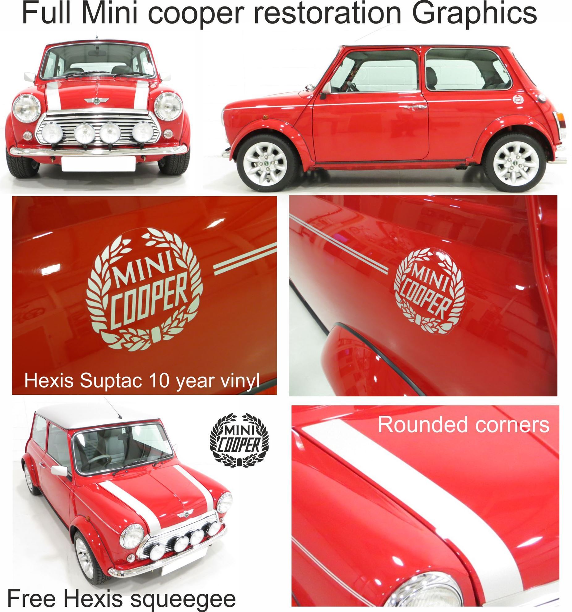 Zen Graphics - Classic Mini Cooper restoration Decals / Pin Stripes ...