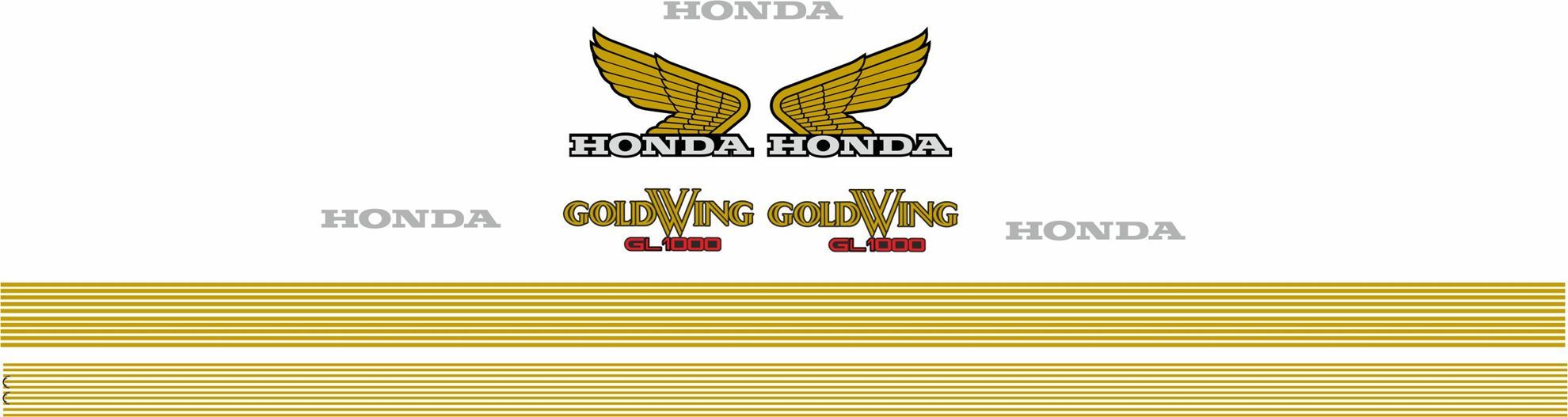 Zen Graphics - Honda Goldwing GL1000 Replacement Pin stripes / Decals ...