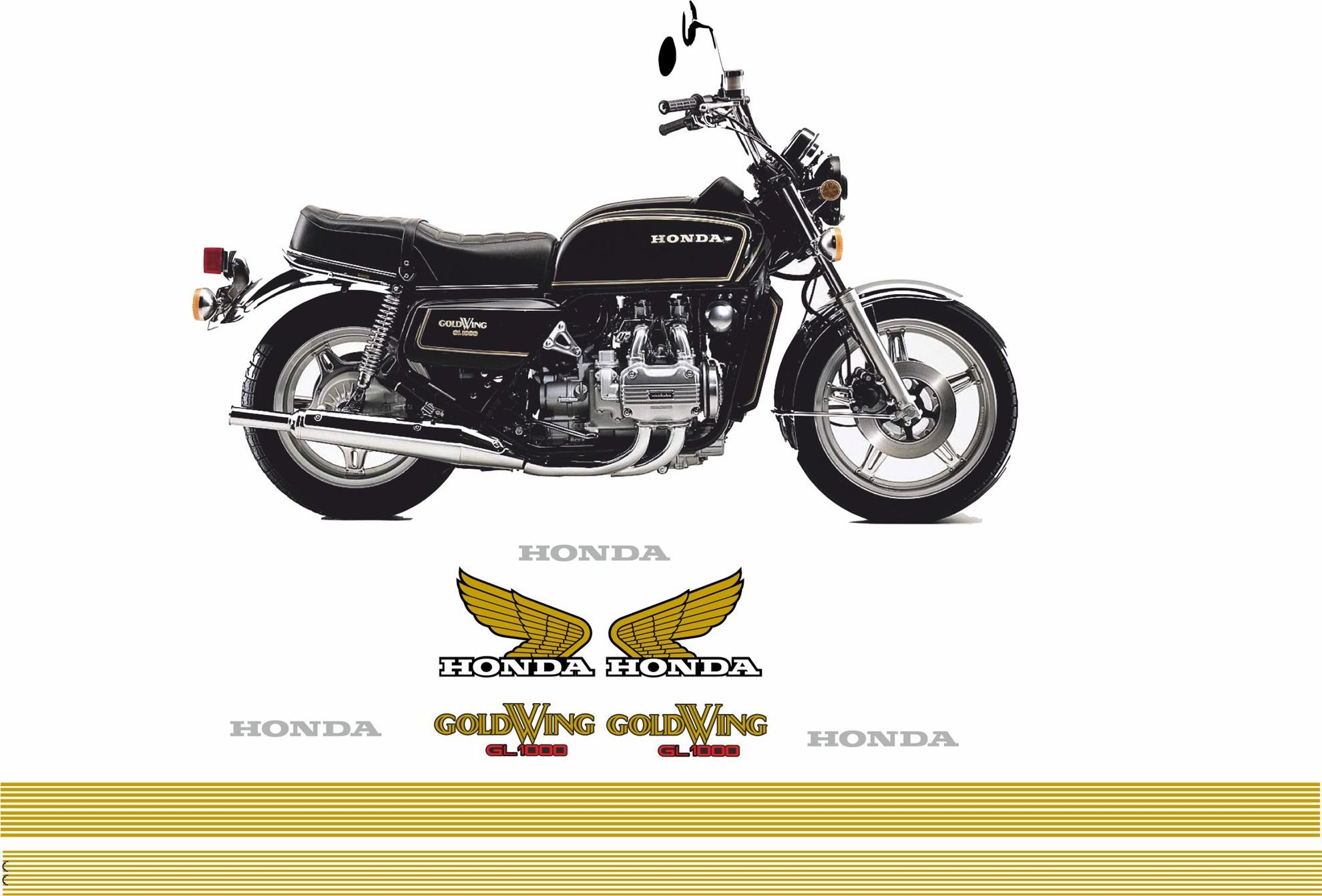 Zen Graphics - Honda Goldwing GL1000 Replacement Pin stripes / Decals ...