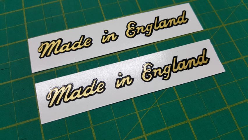 Zen Graphics - "Made in England" Decals / Stickers