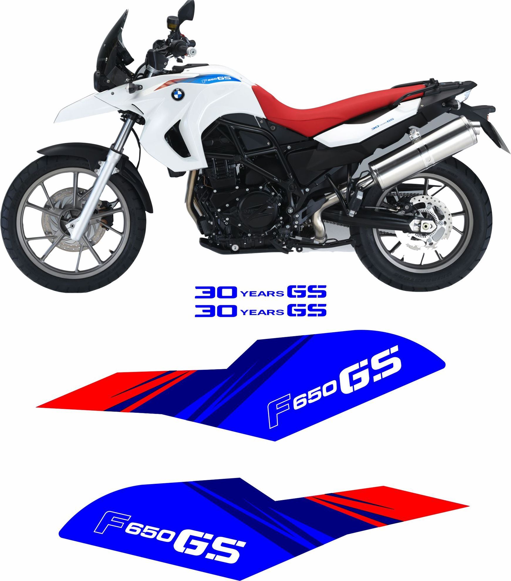 Zen Graphics - BMW F 650 GS 30 Years Special 2011 replacement Decals ...