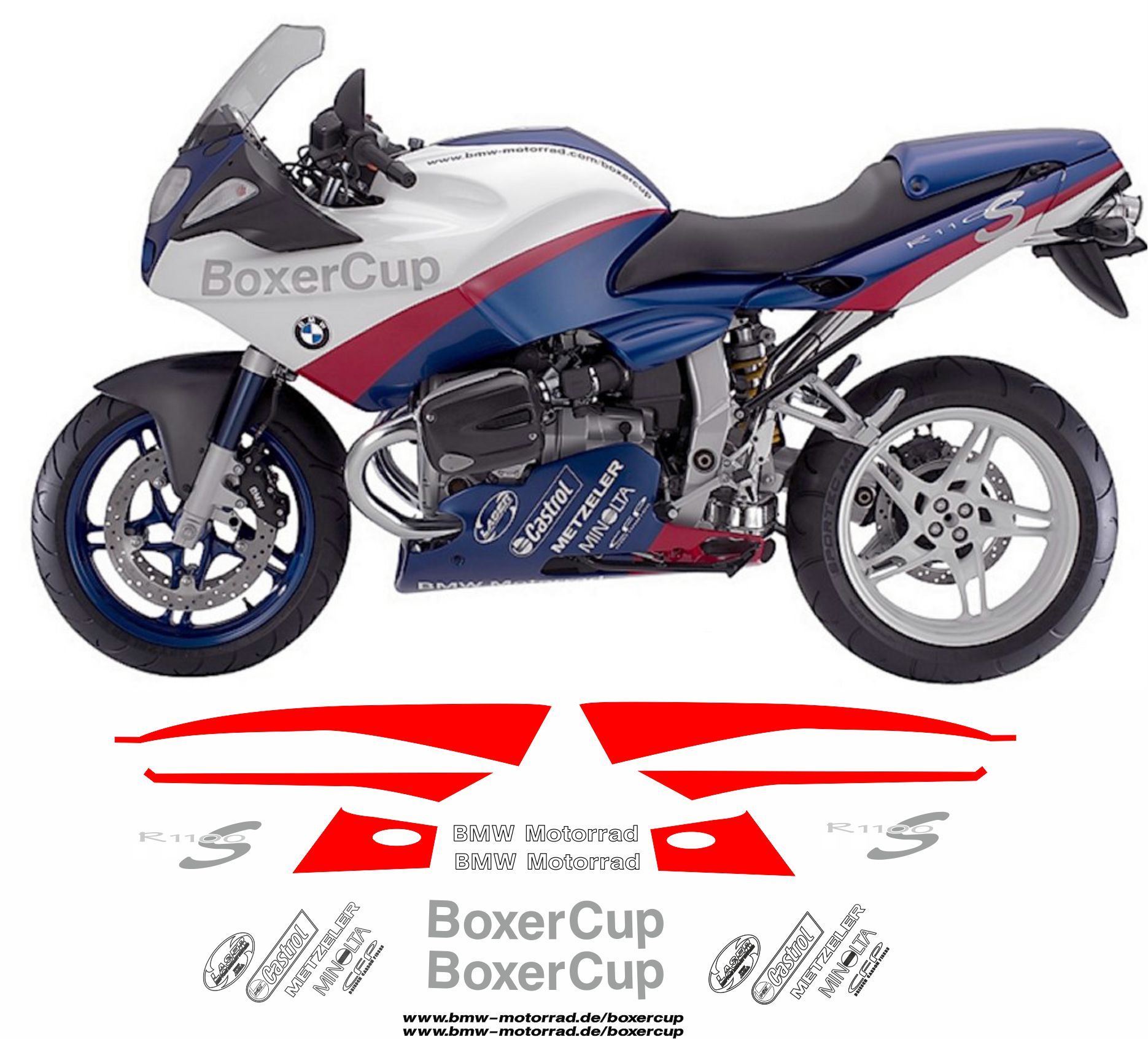 Zen Graphics - BMW R 1100 S Boxer Cup 2004 Decals / Stickers