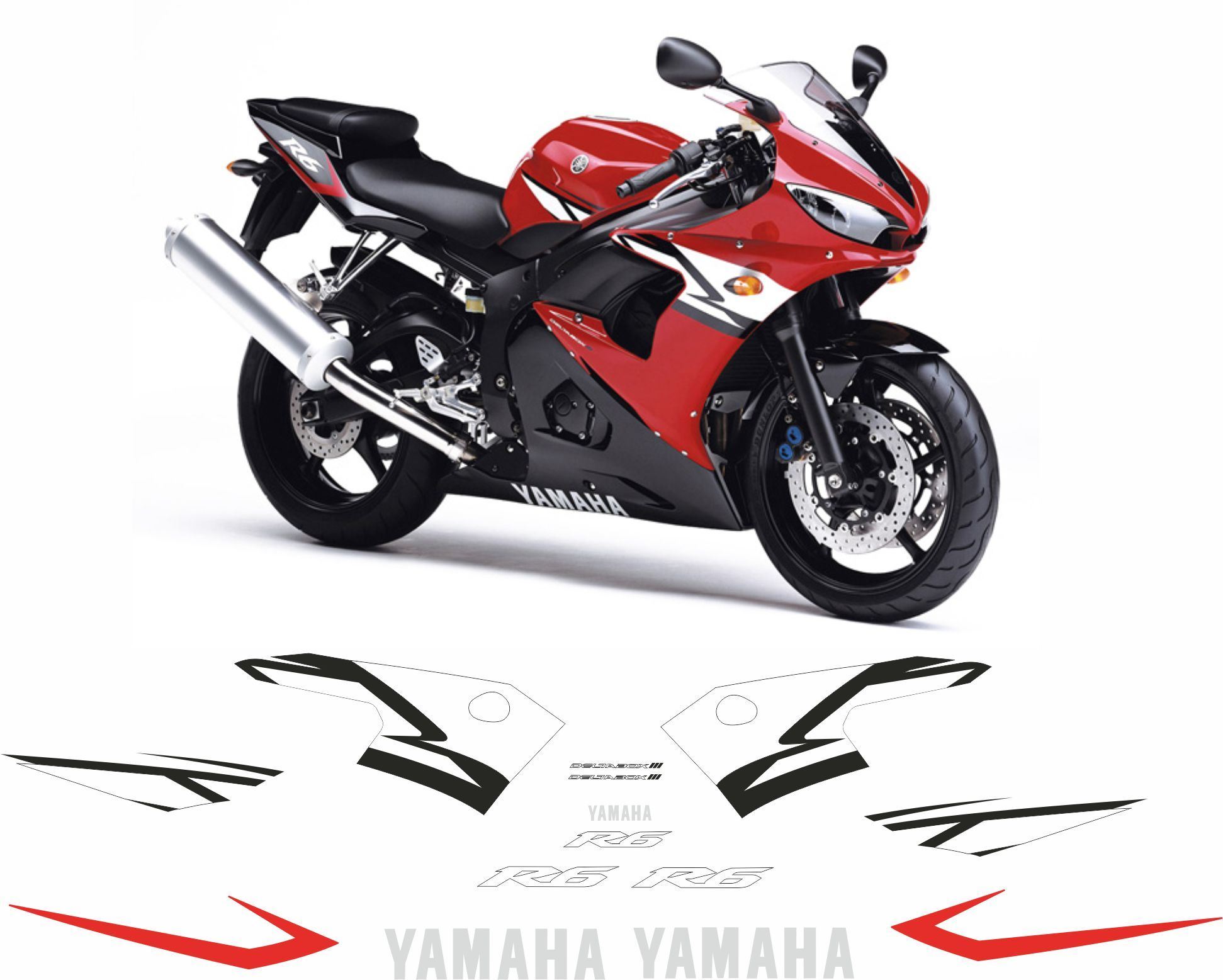Zen Graphics - Yamaha YZF R6 2004 replacement Decals / Stickers