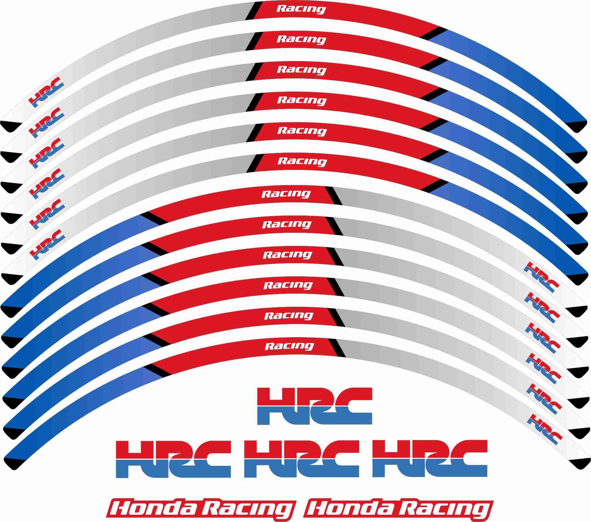 Zen Graphics - Honda HRC CBR 600cc - 1000cc Wheel Rim Decals / Stickers Kit