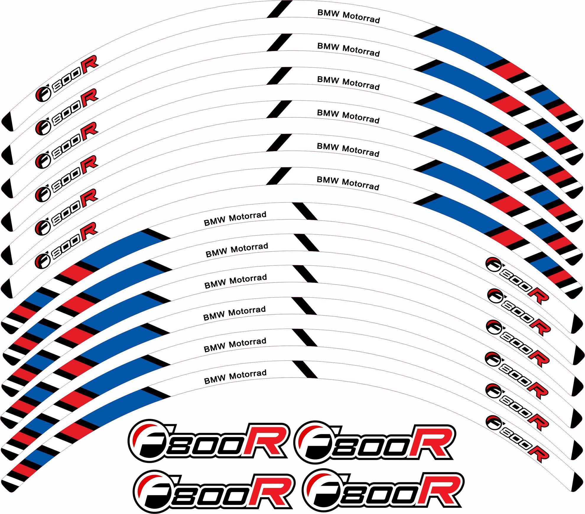 Zen Graphics - BMW F 800R Wheel rim Decals / Stickers kit