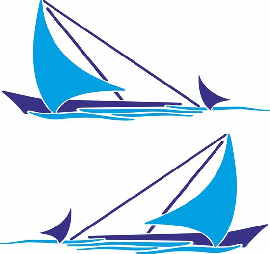 Zen Graphics - Sailing Boat General panel Decals / Stickers