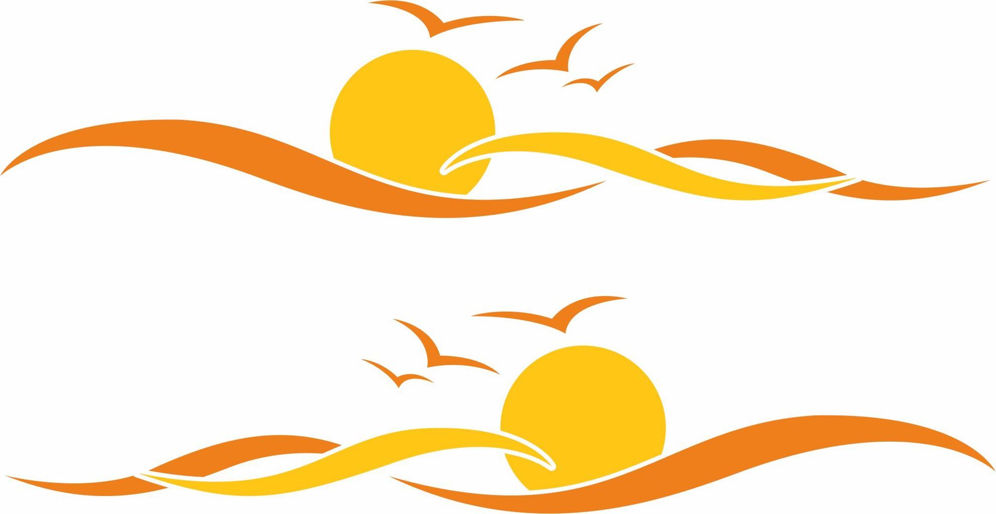 Zen Graphics - Sunset waves General panel Decals / Stickers