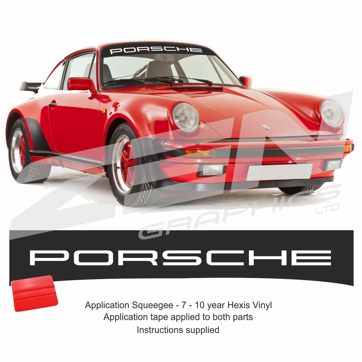 Zen Graphics - 911 G "Porsche" Sunstrip / Sticker