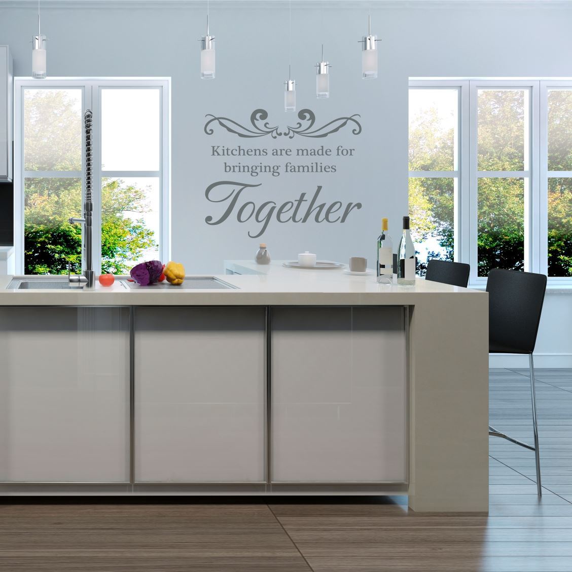 Zen Graphics - "Kitchens are made for..." Wall Art sticker