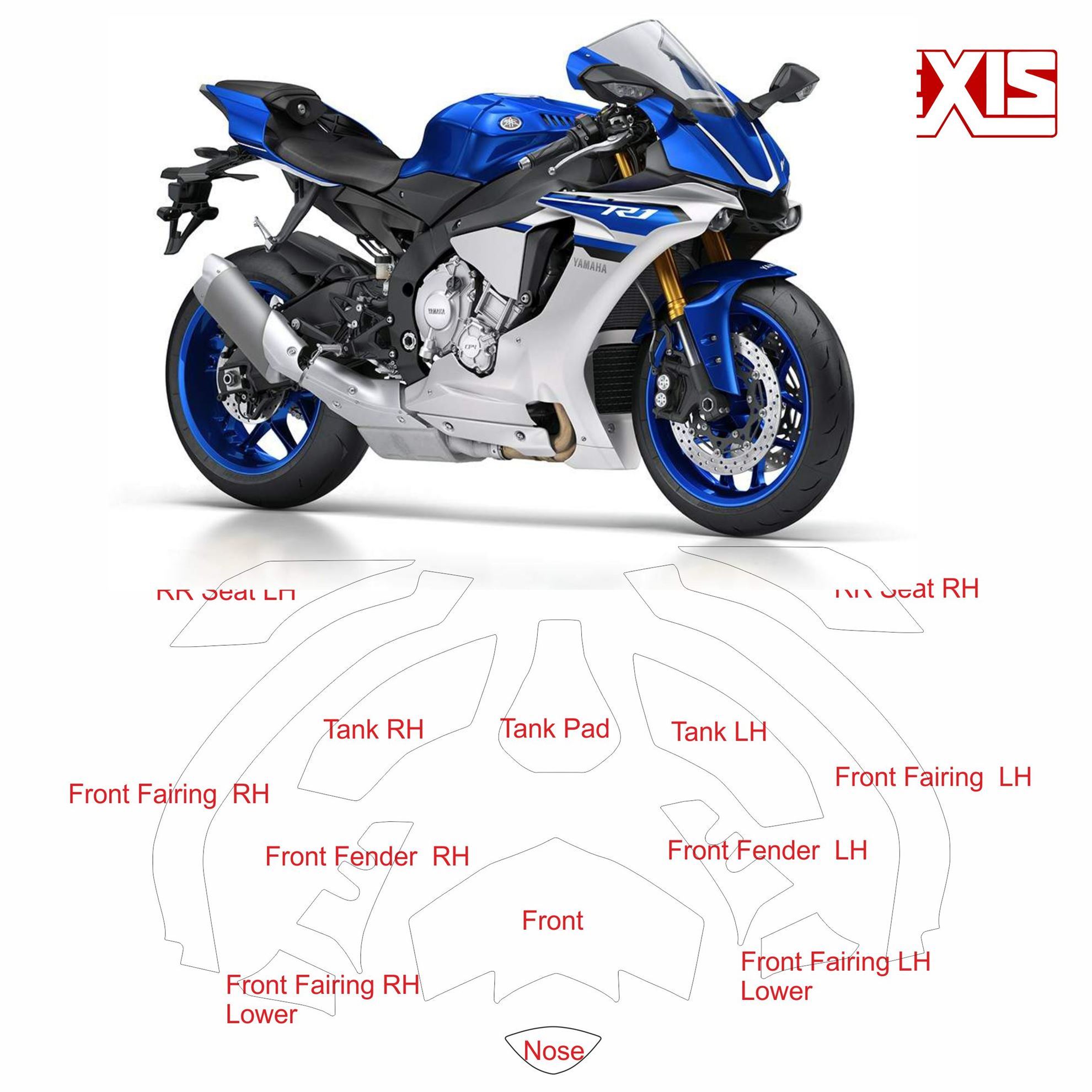 Zen Graphics - Yamaha R1 2016+ Pre Cut Paint Protection Kit
