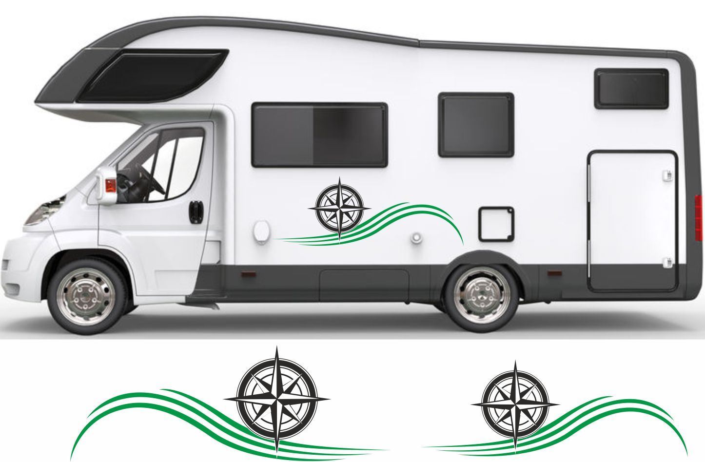 Zen Graphics - Swoosh and Compass General panel Decals / Stickers