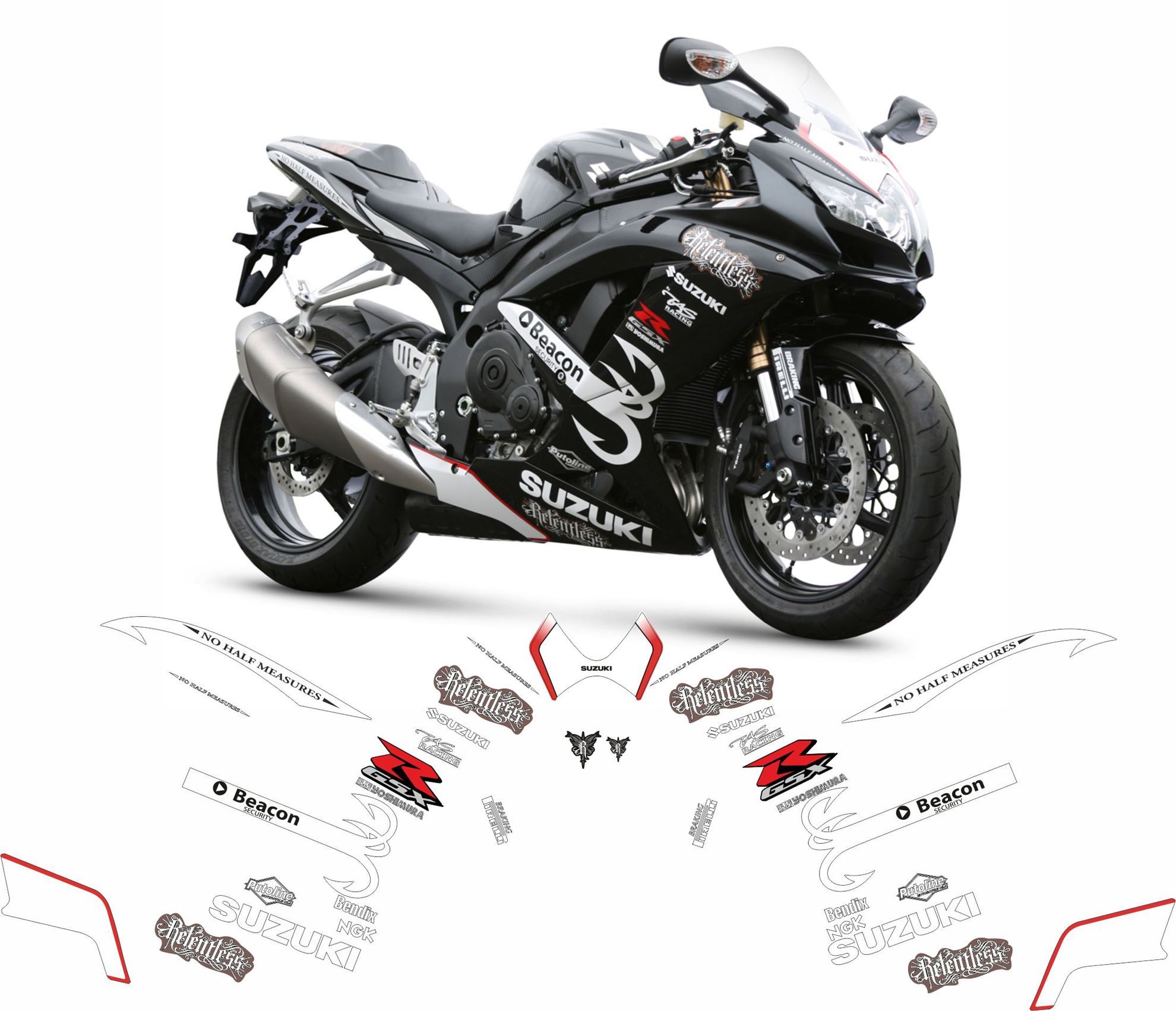 Zen Graphics - Suzuki GSX-R 600 K6 2006 - 2007 Relentless race replica ...