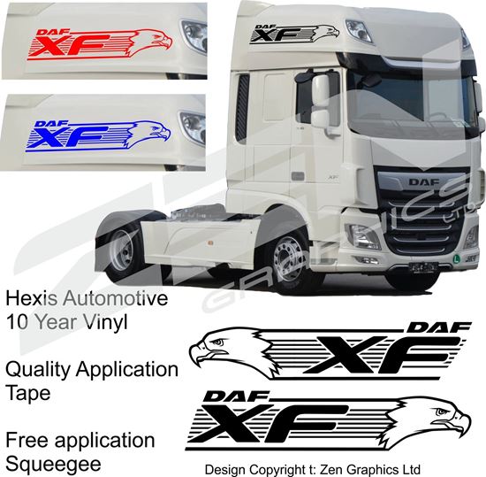 Zen Graphics - DAF XF Euro 6 side Eagle XF roof Graphics / Stickers