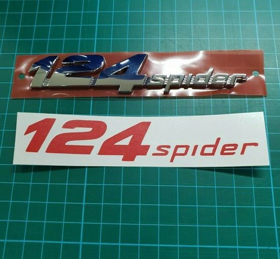 Zen Graphics - Fiat 124 Spider Badge Vinyl overlay Decal / Sticker