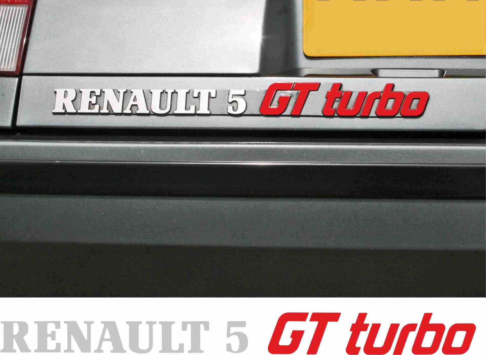 Zen Graphics - Renault 5 GT Turbo Phase 2 rear Badge restoration ...