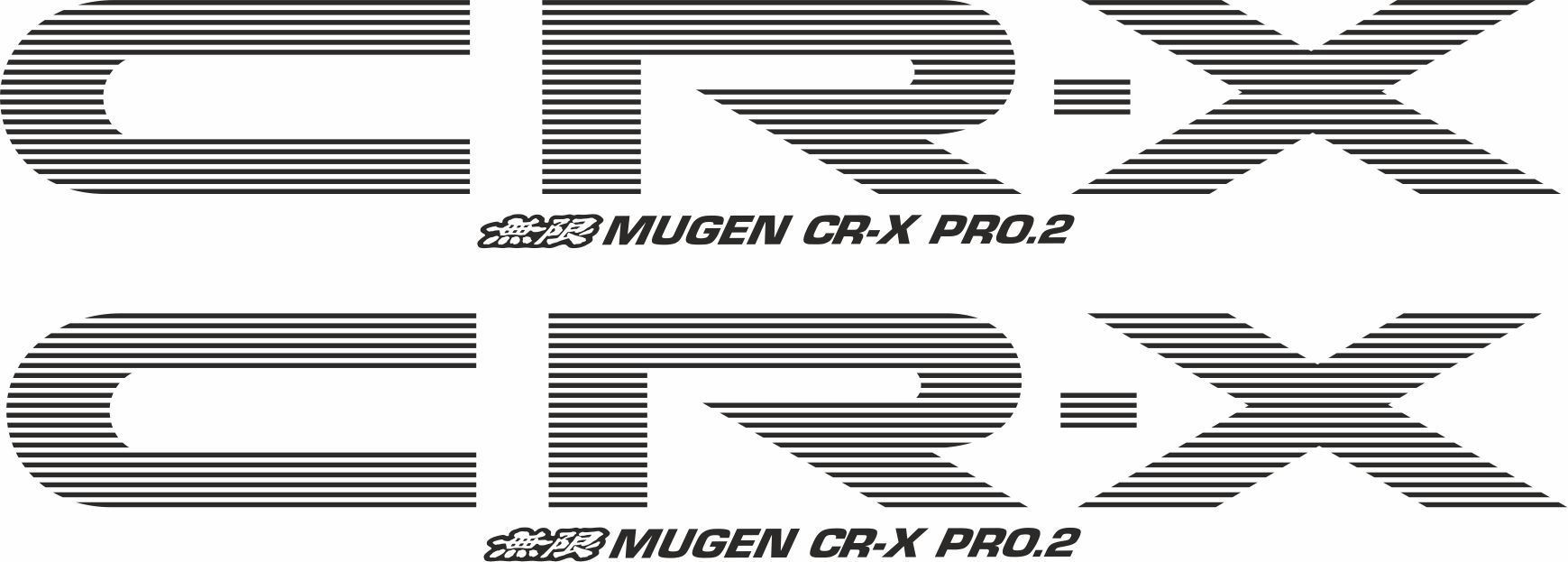 Zen Graphics - Body Kit lower side Decals / Stickers for CR-X Pro.2